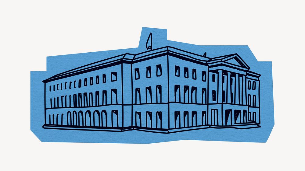 University building, architecture, line art | Free Photo Illustration ...