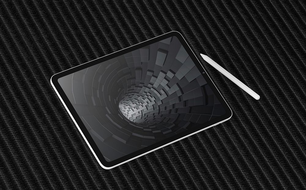 Tablet screen with abstract wallpaper | Premium Photo - rawpixel