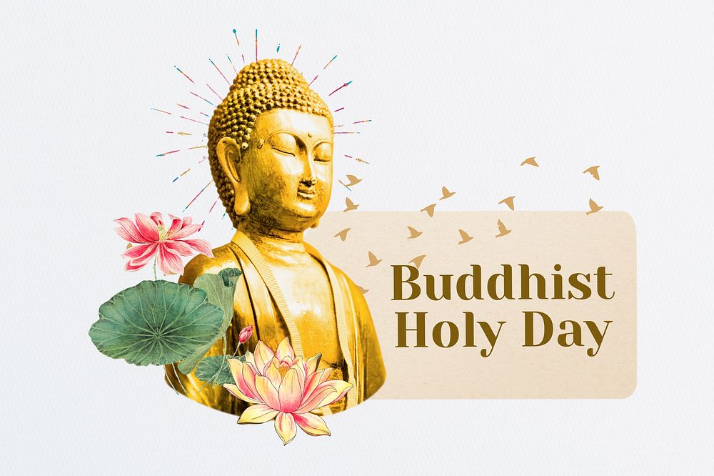 Buddhist Holy Day, Buddha statue | Free Photo Illustration - rawpixel