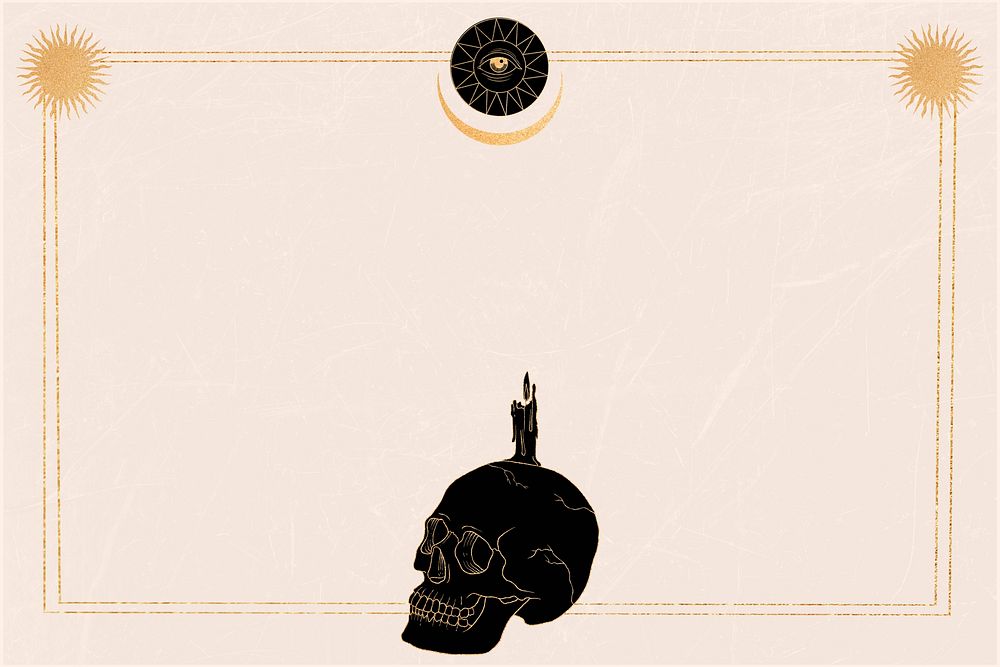 Death skull aesthetic frame background | Free Photo Illustration - rawpixel