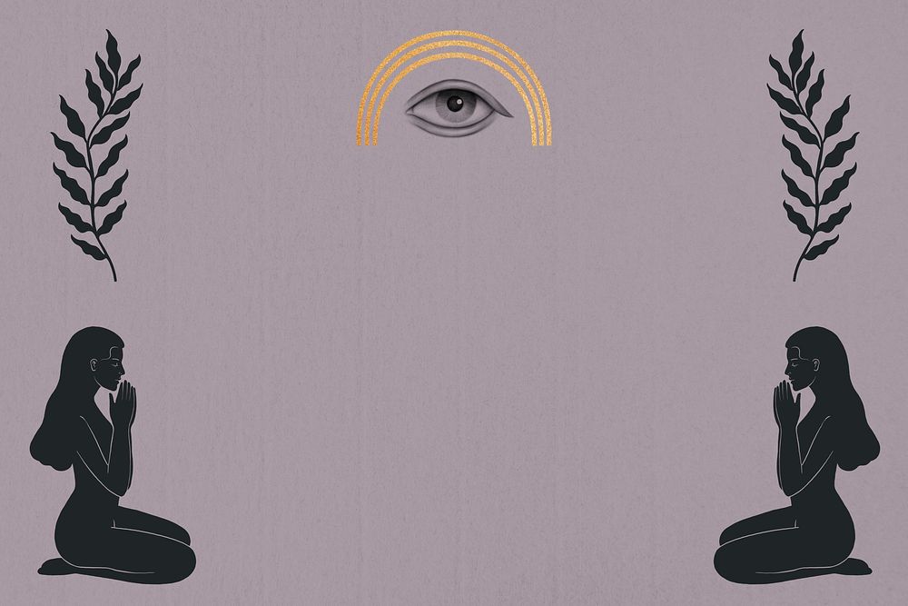 Women's spiritual aesthetic frame background | Premium PSD - rawpixel