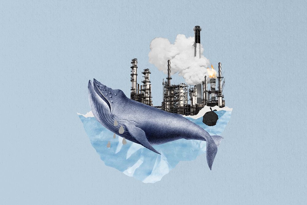 Ocean industrial waste pollution collage | Free Photo Illustration ...