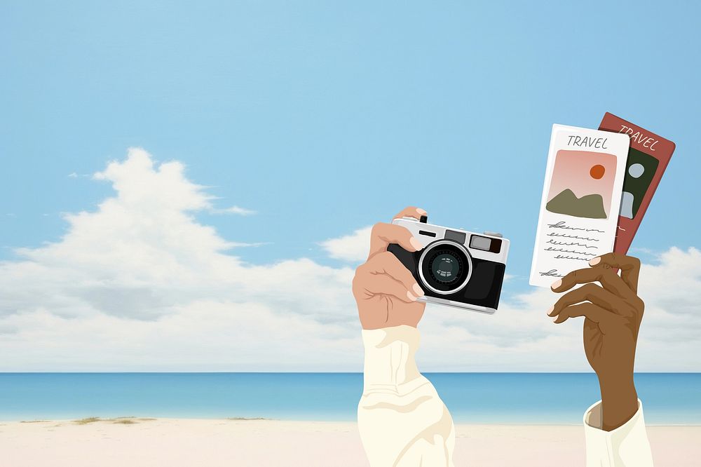 Travel guide, aesthetic illustration, design | Free Photo Illustration ...