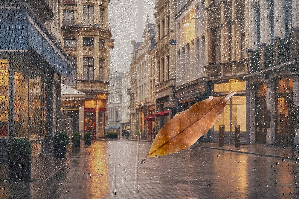 Europe city with rain effect | Premium Photo - rawpixel