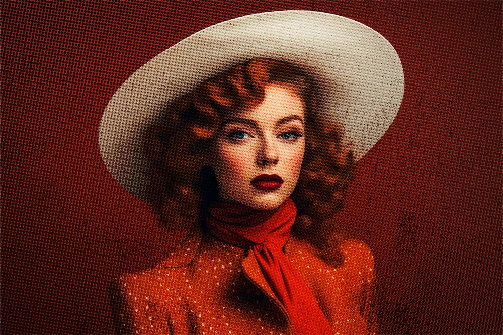 Fashionable retro woman, halftone texture | Premium Photo - rawpixel