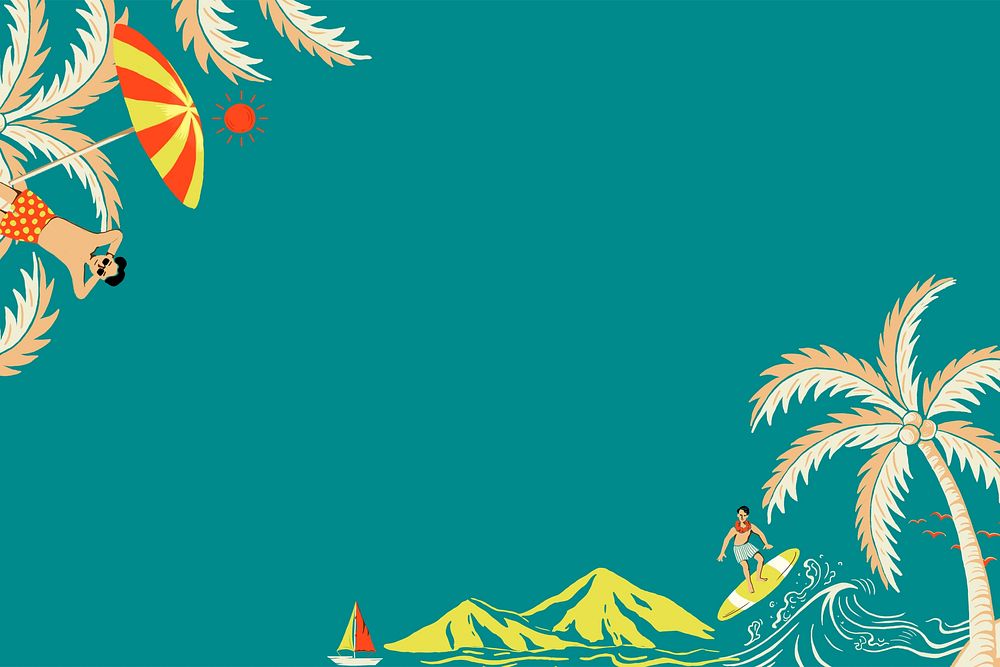 Green summer travel background | Free Photo Illustration - rawpixel