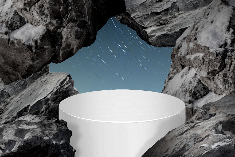 Futuristic space rock product display | Premium Photo - rawpixel