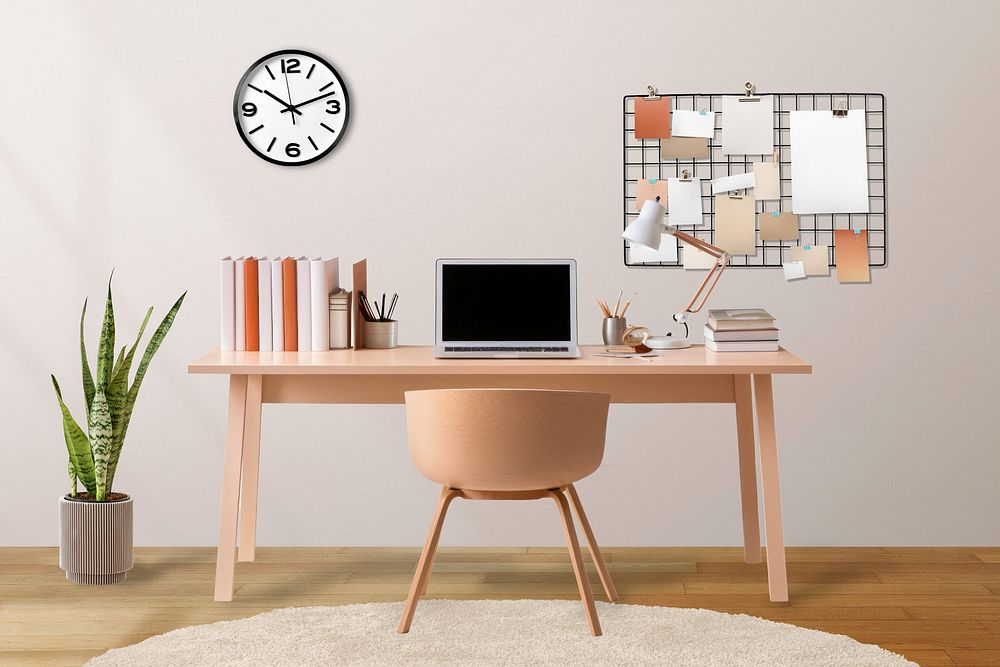 Aesthetic workstation interior, study table | Free Photo - rawpixel