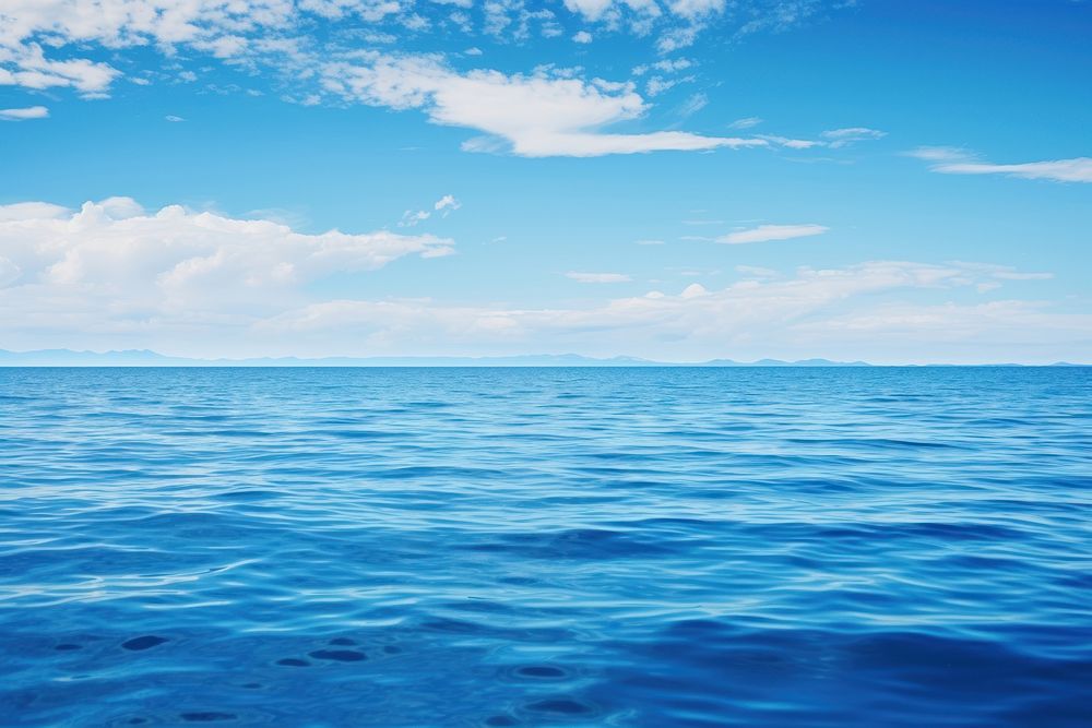 Blue ocean outdoors horizon nature | Premium Photo - rawpixel