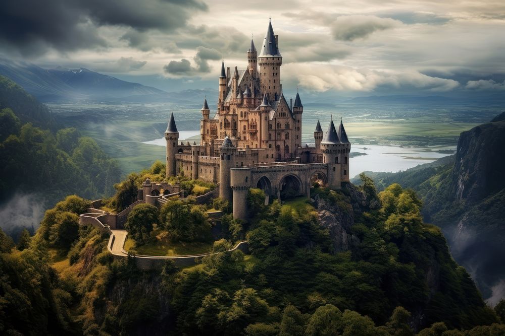 Medieval castle architecture building spirituality. | Premium Photo ...