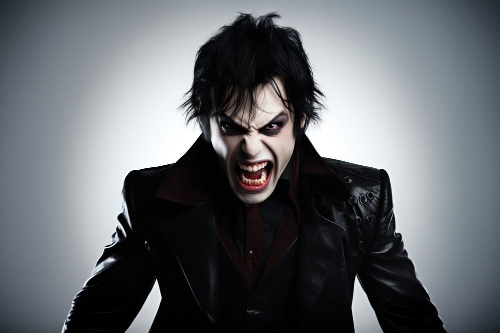 Vampire showing fangs portrait shouting | Premium Photo - rawpixel