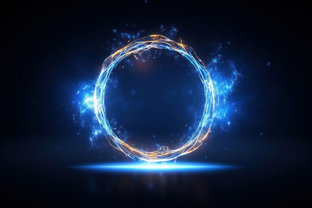 Blue light effect circle night | Free Photo - rawpixel