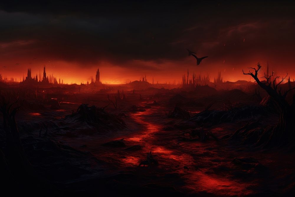 Hell landscape outdoors nature. | Premium Photo - rawpixel