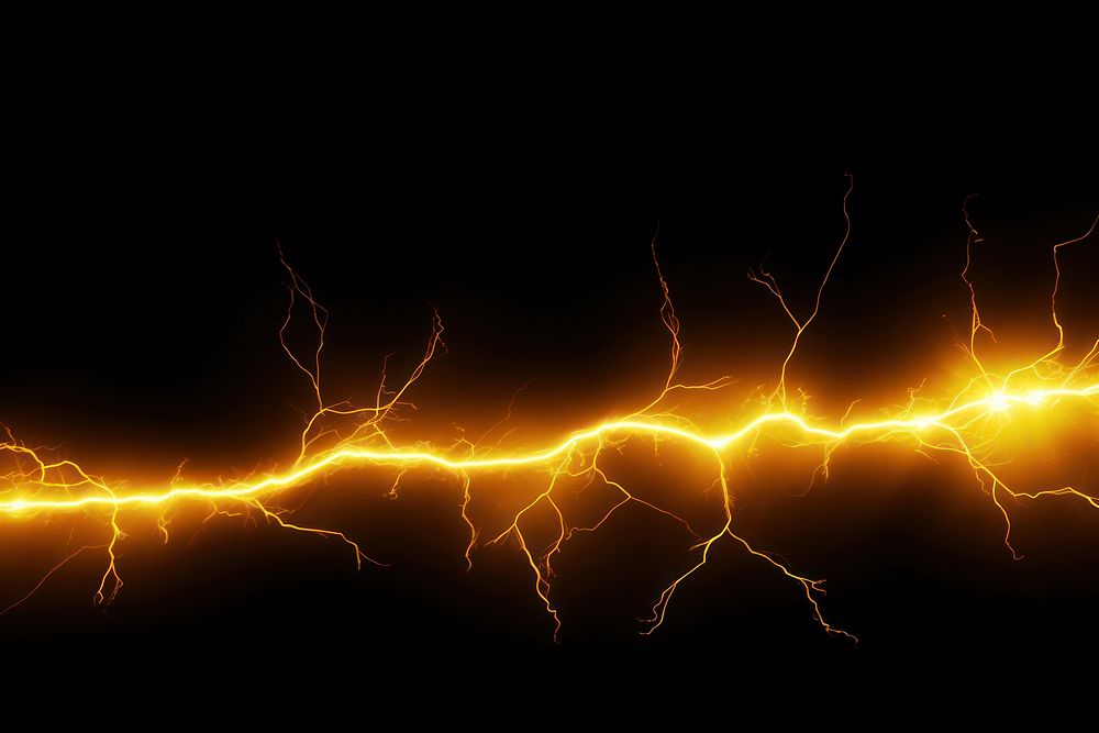Light strike thunderstorm lightning yellow. | Premium Photo - rawpixel