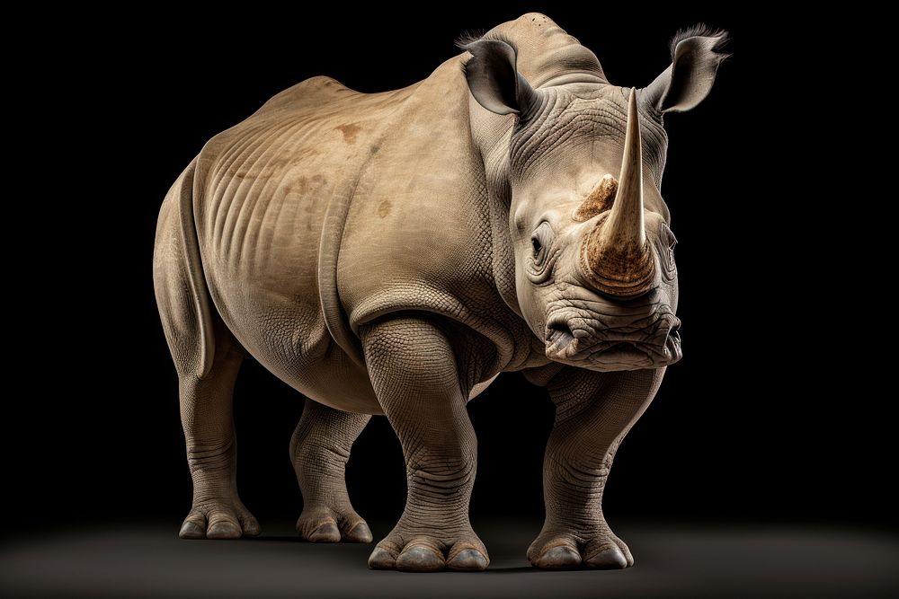 Rhinoceros rhinoceros wildlife elephant. AI | Free Photo - rawpixel