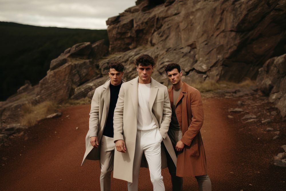 3 men outdoors photography portrait. | Premium Photo Illustration ...
