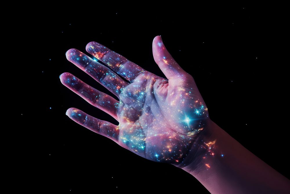 Hand finger galaxy person. AI | Premium Photo - rawpixel