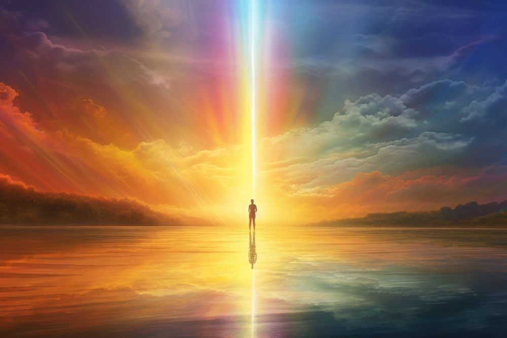 Spiritual landscape sunlight outdoors. | Free Photo Illustration - rawpixel