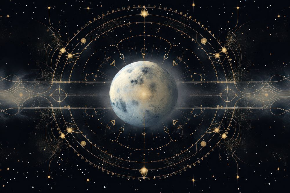 Spiritual moon backgrounds astronomy. | Premium Photo Illustration ...