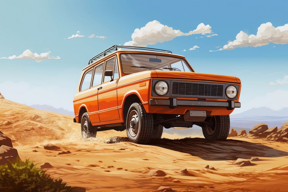 Four-wheel drive car outdoors vehicle | Free Photo Illustration - rawpixel