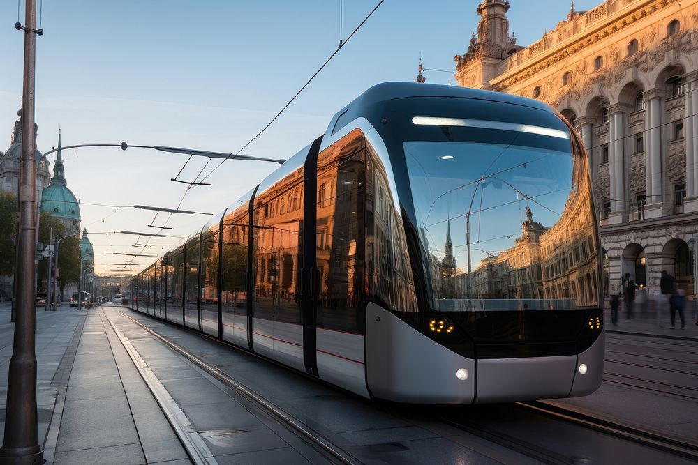 Trams tram vehicle railway | Free Photo - rawpixel