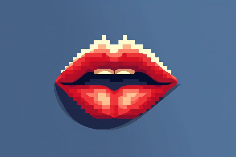 Cute Red lip shape red | Free Photo Illustration - rawpixel