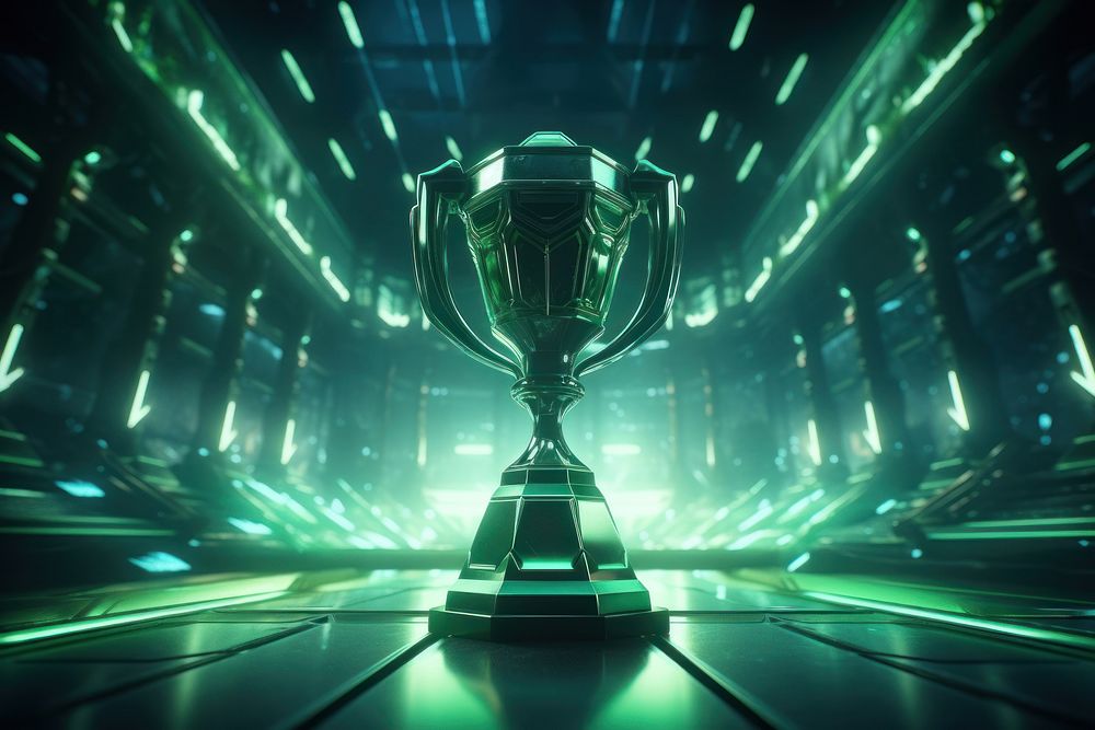 Trophy esports light green. AI | Premium Photo - rawpixel