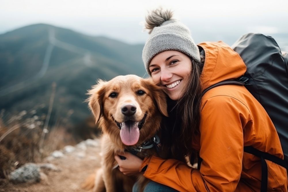 Traveling dog adventure mountain. | Premium Photo - rawpixel