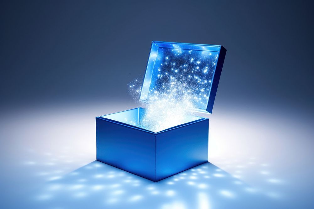 Box light blue illuminated. | Free Photo Illustration - rawpixel