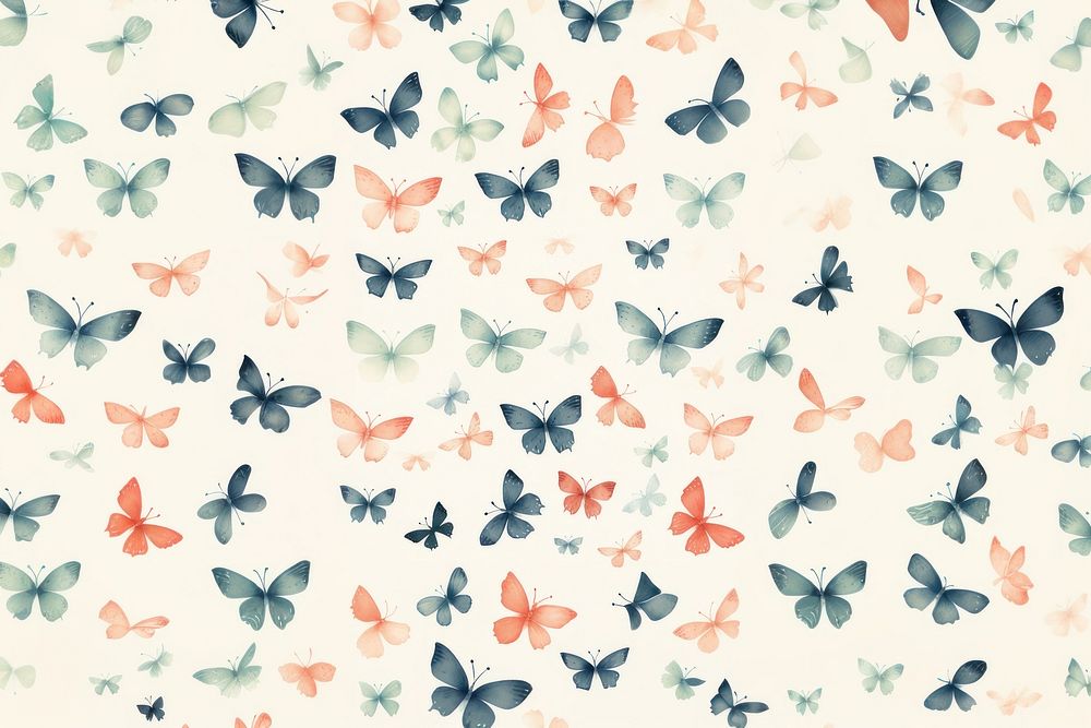 Butterfly pattern backgrounds wallpaper. AI | Free Photo Illustration ...