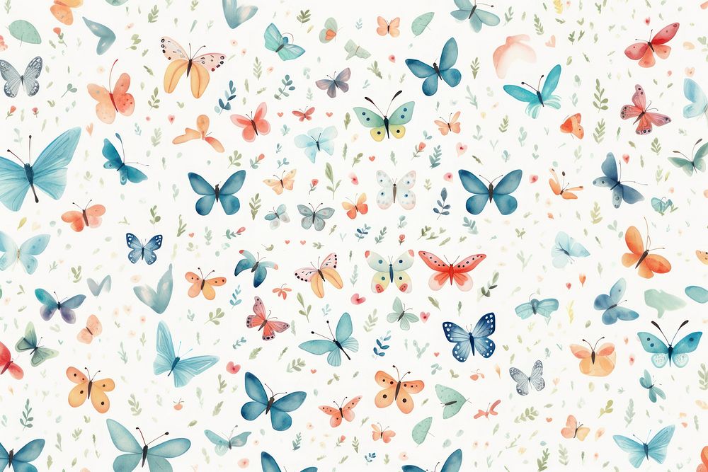 Butterfly pattern backgrounds wallpaper. AI | Free Photo Illustration ...