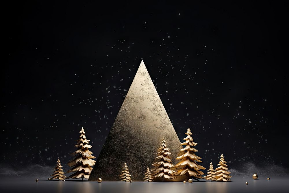 Christmas christmas triangle pyramid. | Free Photo Illustration - rawpixel