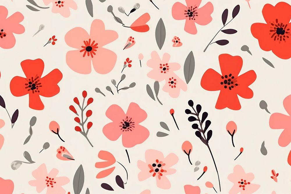 Flower pattern backgrounds wallpaper. | Free Photo Illustration - rawpixel