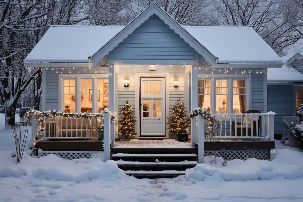 Christmas house architecture building. AI | Free Photo - rawpixel