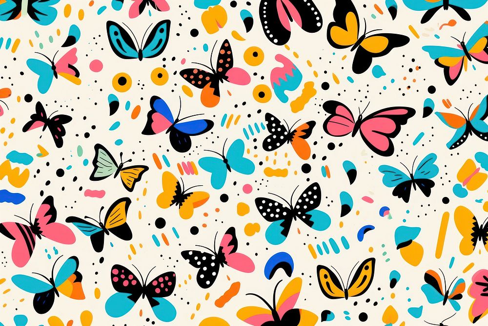 Butterfly pattern paper backgrounds. | Free Photo Illustration - rawpixel