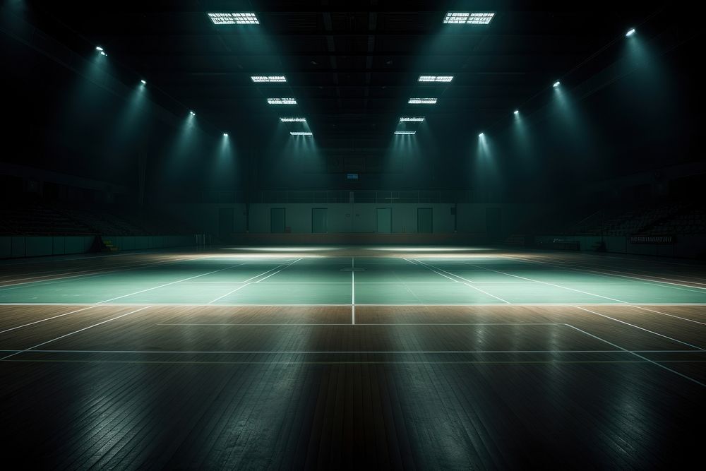 Badminton court sports architecture illuminated. | Premium Photo - rawpixel
