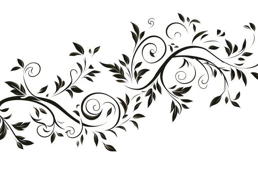 Vine pattern white white background | Free Photo Illustration - rawpixel