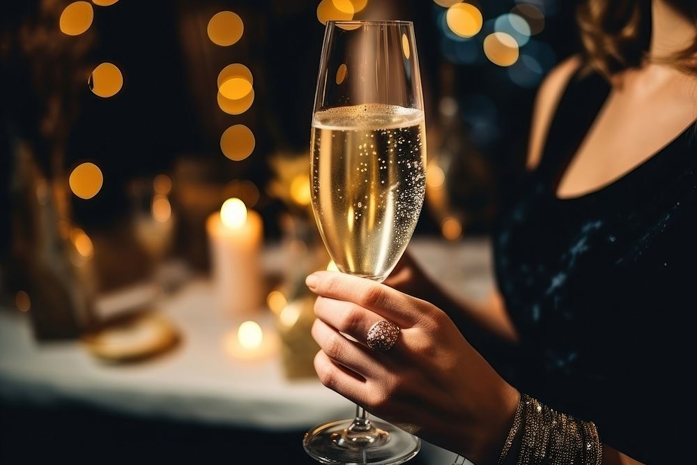 Champagne glass party drink. | Free Photo - rawpixel