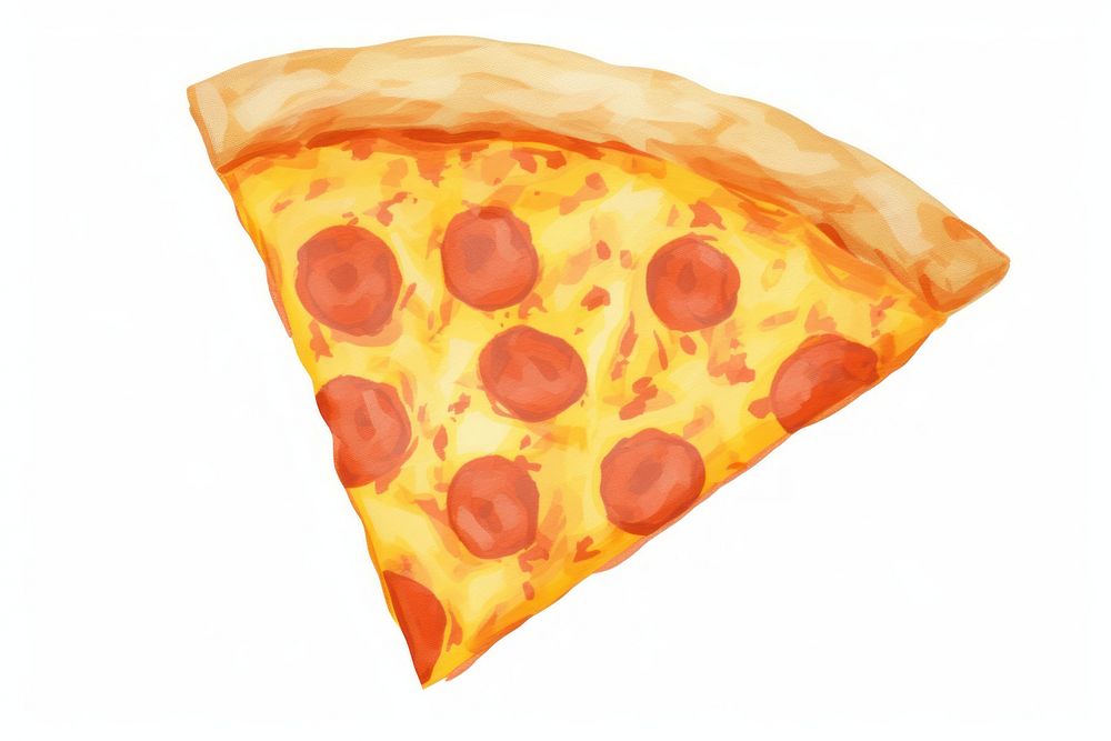 Pizza food white background pepperoni. | Free Photo Illustration - rawpixel