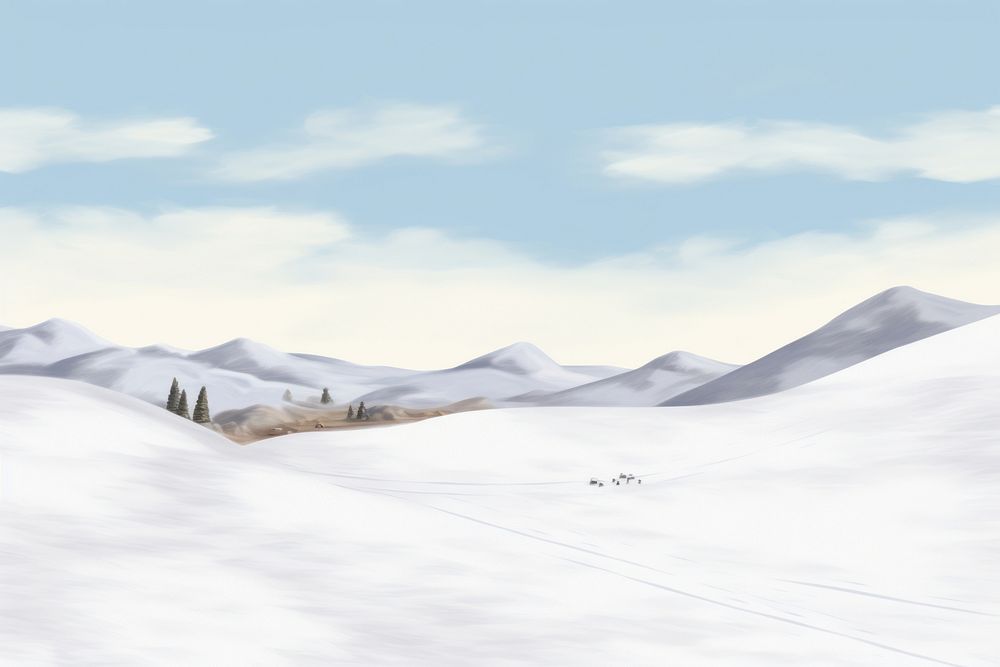 Landscape snow mountain outdoors. AI | Premium Photo Illustration ...