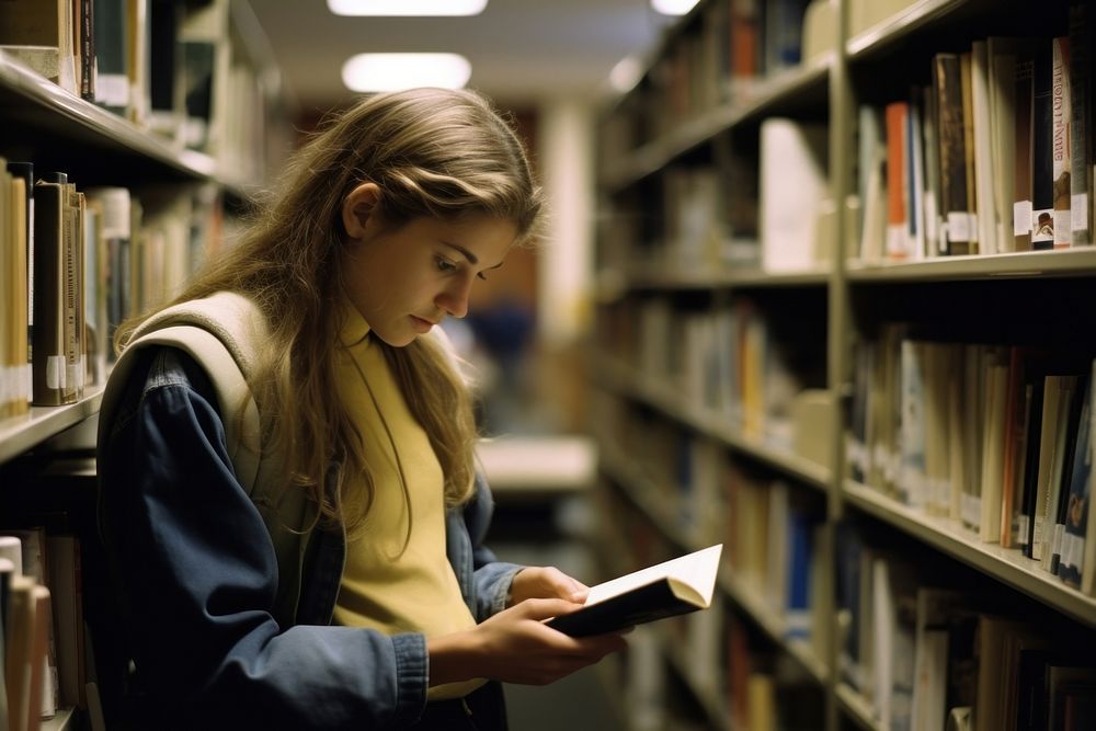 Student choosing book library publication | Free Photo - rawpixel