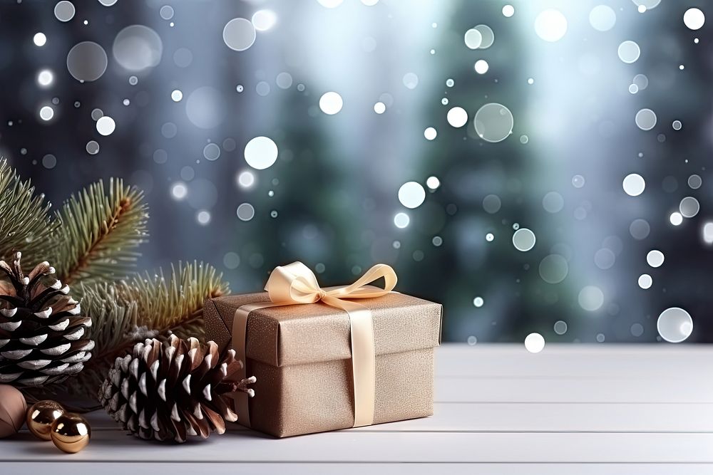 Christmas gift snow box. | Premium Photo - rawpixel