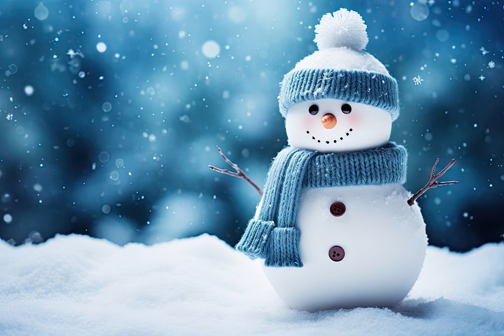 Snow man winter christmas outdoors. | Premium Photo - rawpixel