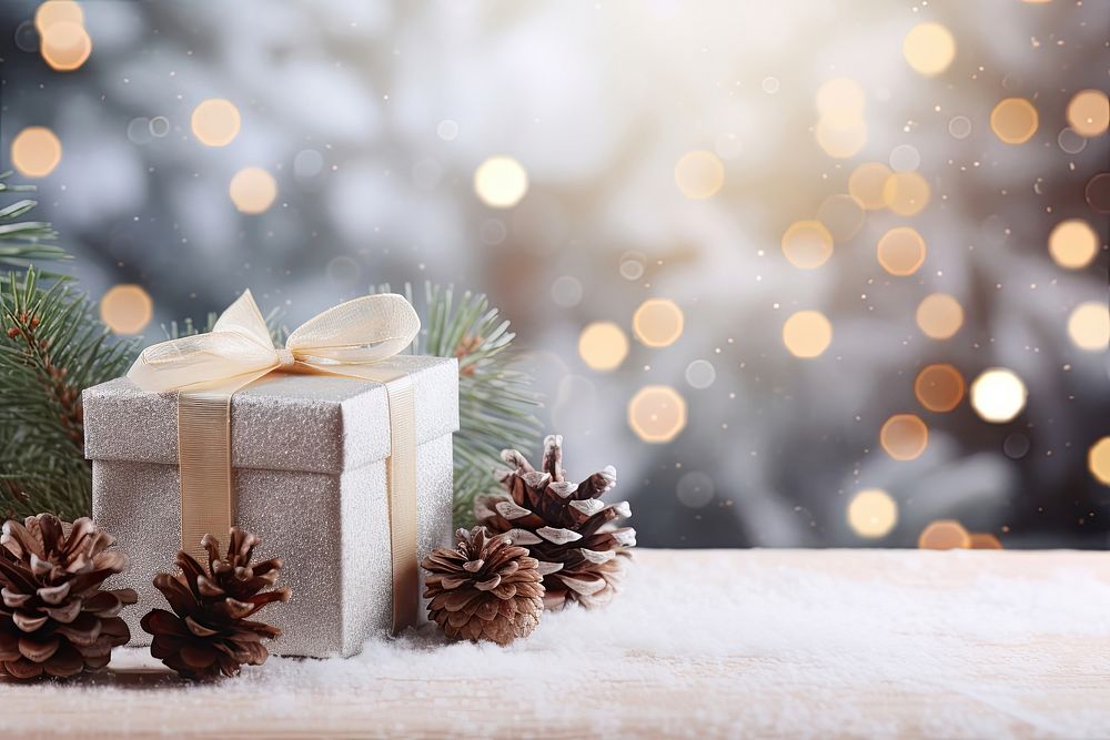 Christmas tree gift snow box. | Premium Photo - rawpixel