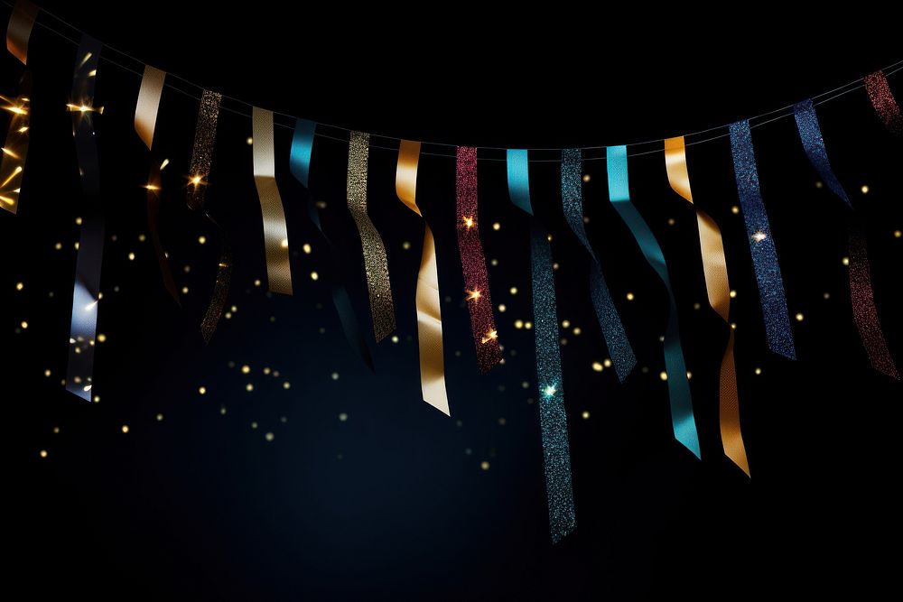 New year ribbons lighting hanging. | Premium Photo - rawpixel