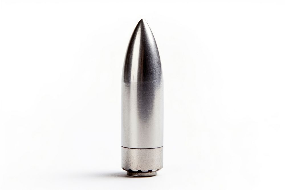 Silver bullet ammunition weapon white | Free Photo - rawpixel