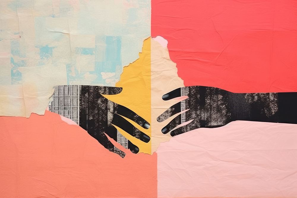 Helping hand collage art painting. | Free Photo Illustration - rawpixel