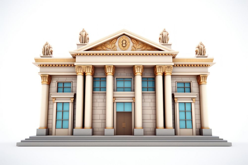 Bank building architecture city. AI | Premium Photo Illustration - rawpixel