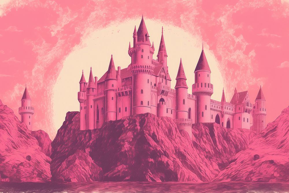 Castle architecture building painting. | Free Photo Illustration - rawpixel Castle architecture building painting. | Free Photo Illustration - rawpixel