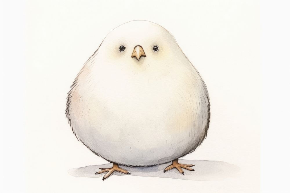 Chubby bird cartoon animal sketch. | Free Photo Illustration - rawpixel